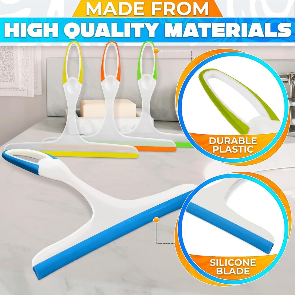 Window Cleaning Shower Glass Squeegee 9.5Inch Small Squeegee for Shower ...