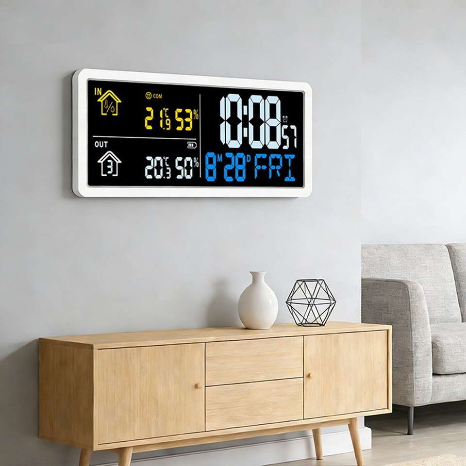 Thermometer Sensor LCD Digital Clock Temperature Humidity Single Screen ...