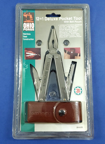 NOS Ohio Forge Stainless Steel Multi Tool Pocket Knife Compact Folding ...