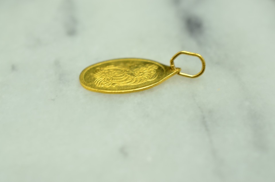 Pamp Suisse Lady Fortuna Oval 1 Gram Ingot Pendant Charm w/ Bail .9999 ...