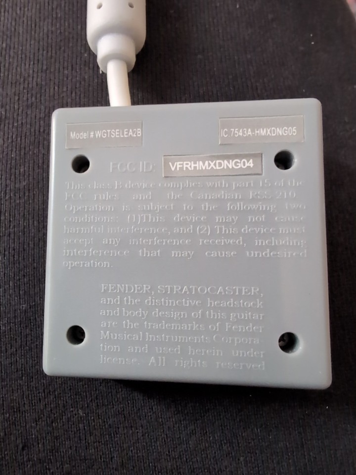 Wii Rock Band 2 Wireless Guitar Receiver Dongle Fender Stratocaster ...