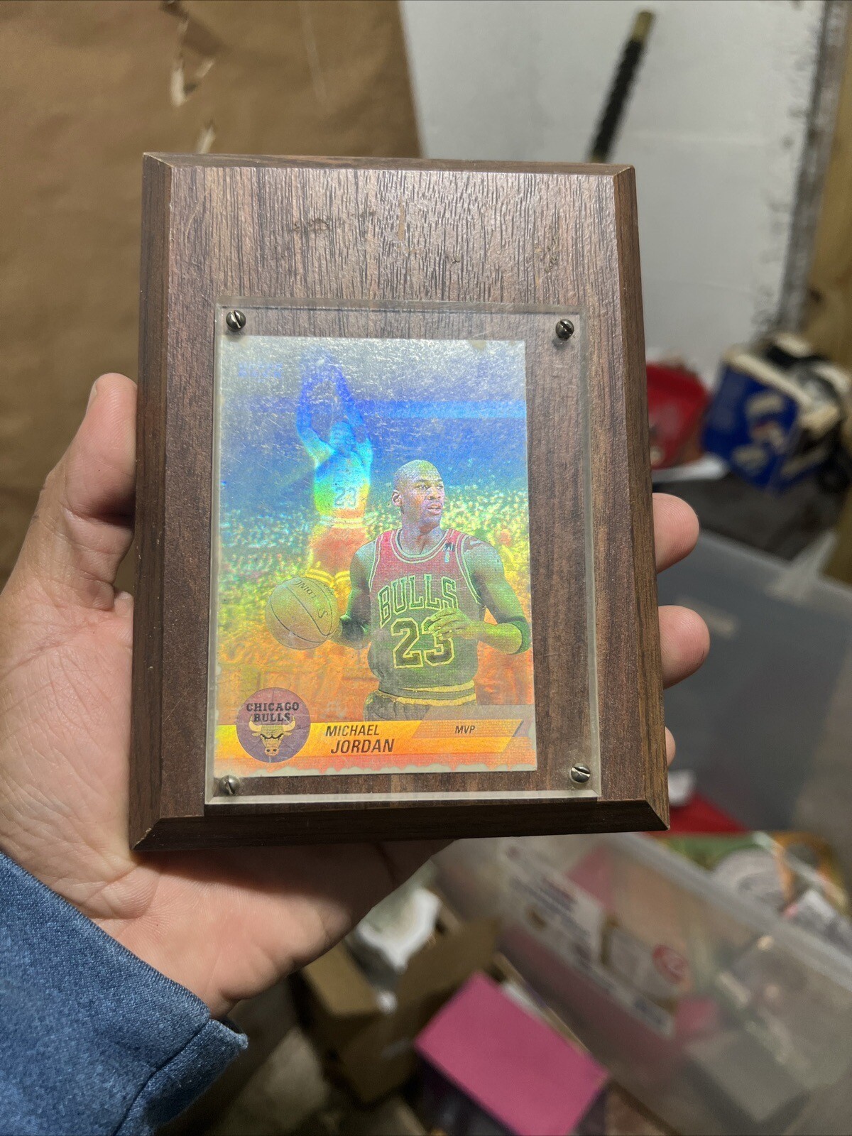 1991 Upper Deck double card attached #AWA attached! Front of card 3D ...