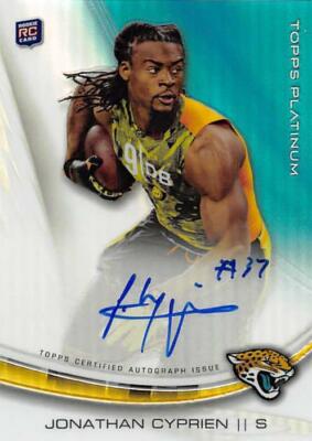 Jonathan Cyprien autographed Football Card 2013 Topps Platinum #A-JC ...