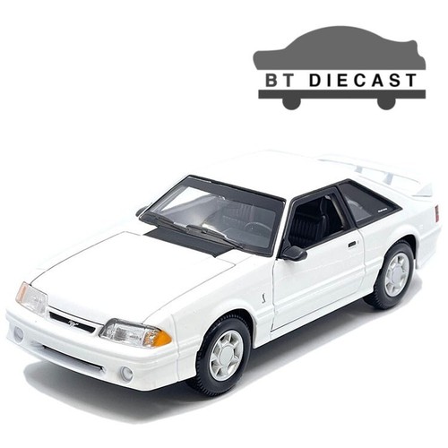 MAISTO 1993 FORD MUSTANG SVT COBRA 1/24 DIECAST MODEL CAR WHITE 32906 ...