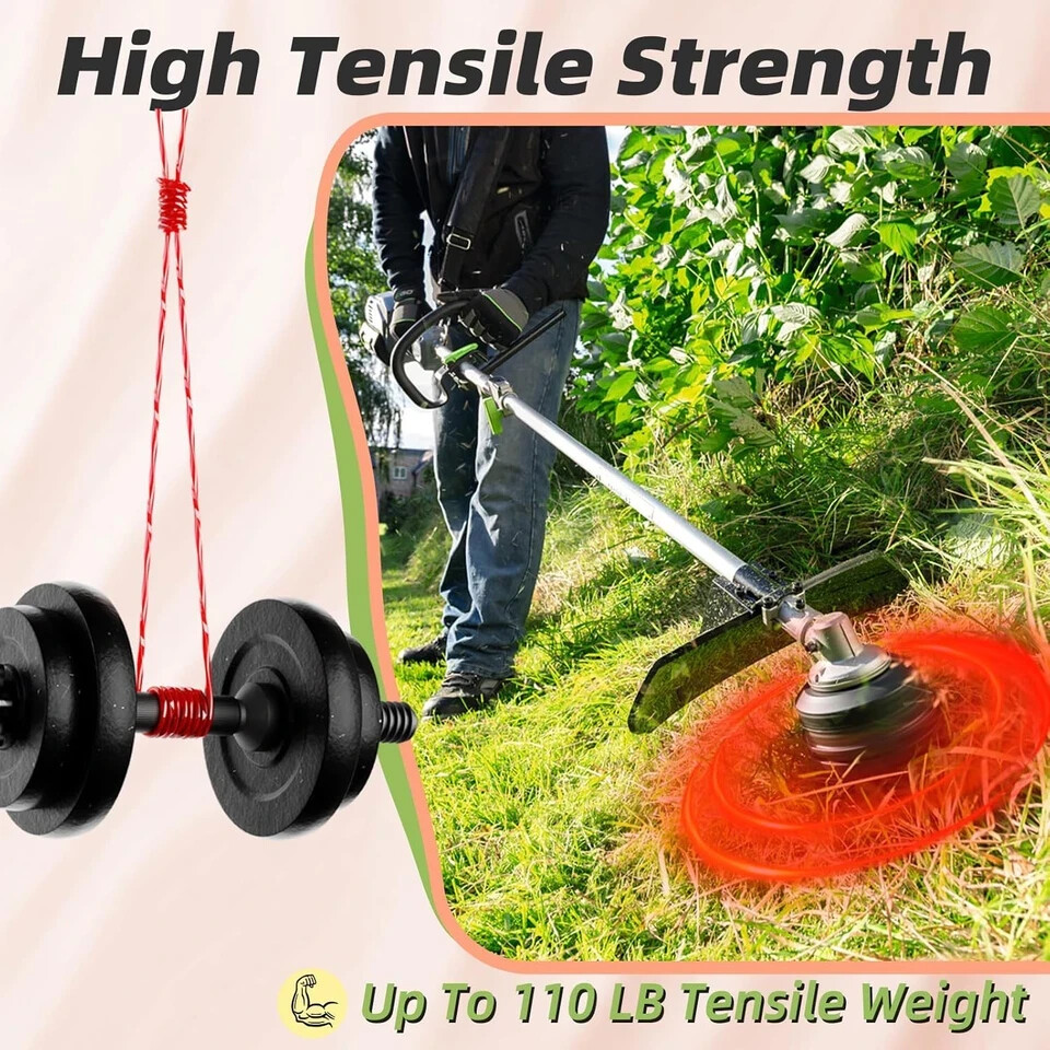 065 Weed Wacker String, 280FT Twisted Weed Eater String, String Trimmer ...