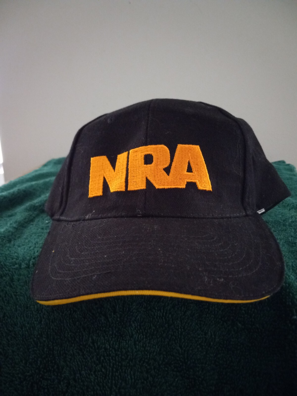 NRA National Rifle Association Hat Baseball Cap Black Gold Adjustable ...