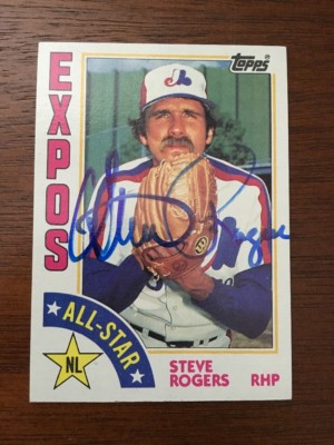 STEVE ROGERS 1984 TOPPS ALL STAR AUTOGRAPHED SIGNED AUTO BASEBALL CARD ...
