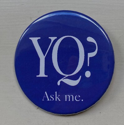 YQ? Ask Me Extra Large 5.5cms Pin Badge #J | eBay Australia