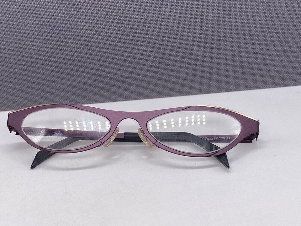 Theo Eyeglasses Frames Woman Purple Gold Square Oval RC Eye Witness ...