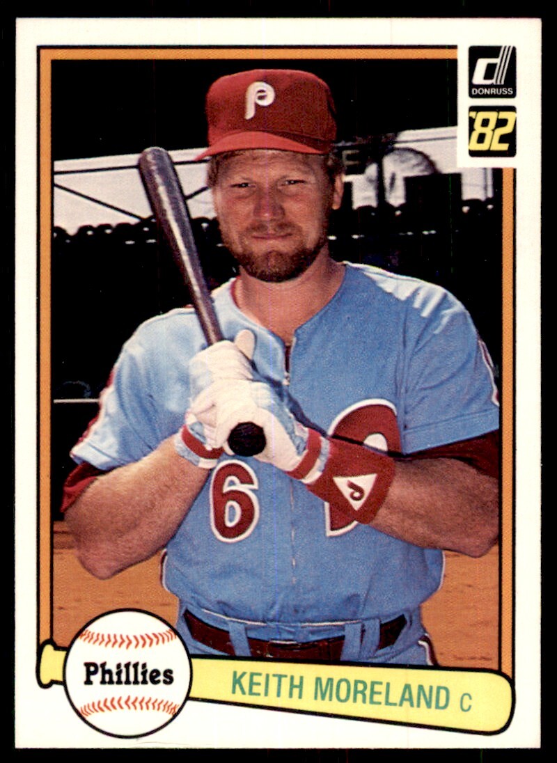 1982 Donruss Baseball Card Keith Moreland G Philadelphia Phillies #119 ...