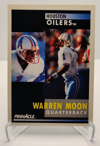 1991 PINNACLE WARREN MOON #1 HOUSTON OILERS NFL HALL OF FAME football ...