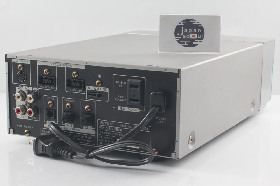 SONY MDS-SD1 Minidisc MD Deck Player Recorder Audio Working 100V 10W 50 ...