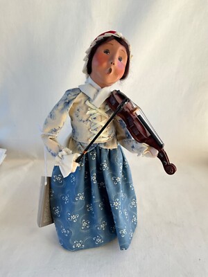 Byers Choice Caroler Colonial Williamsburg Girl Balladeer w/ Violin ...