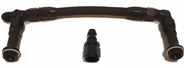 Holley Carburetor Black Dual Feed Fuel Line Double Pumper 4150 8an 34 ...