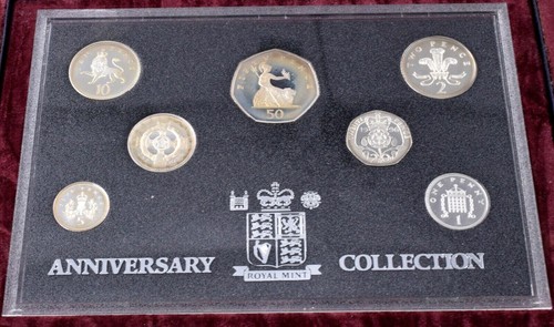 1996 UK Silver Proof Decimalisation Anniversary Coin Collection + COA ...