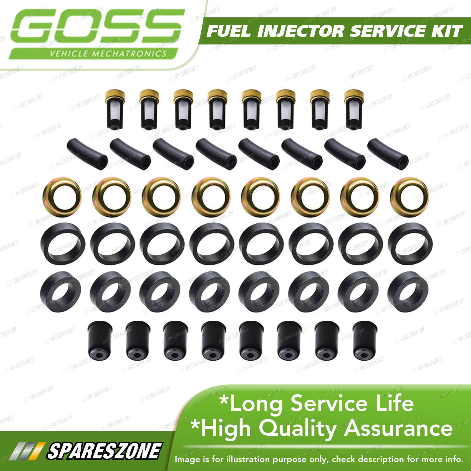 Goss Fuel Injector Service Kit for Rover 3500 SDI,SE 3.5L 30A 31A 78-87 ...