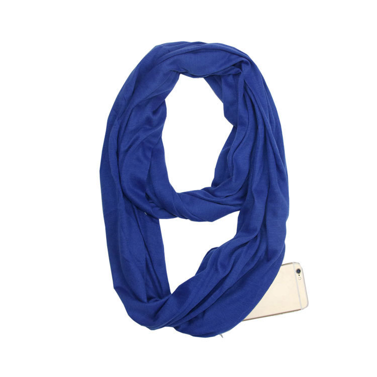 Infinity Scarf With Zipper Pocket Women Convertible Soft Loop Ring Neck ...