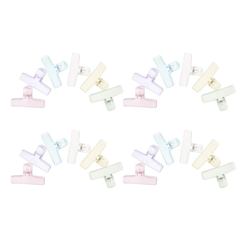 24 Pcs Colorful Acrylic Binder Clip Journal Clips Craft Paper ...