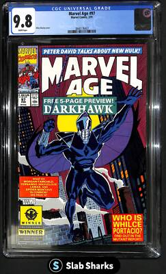 CGC 9.8 MARVEL AGE #97 1991 1st DARKHAWK Preview | eBay