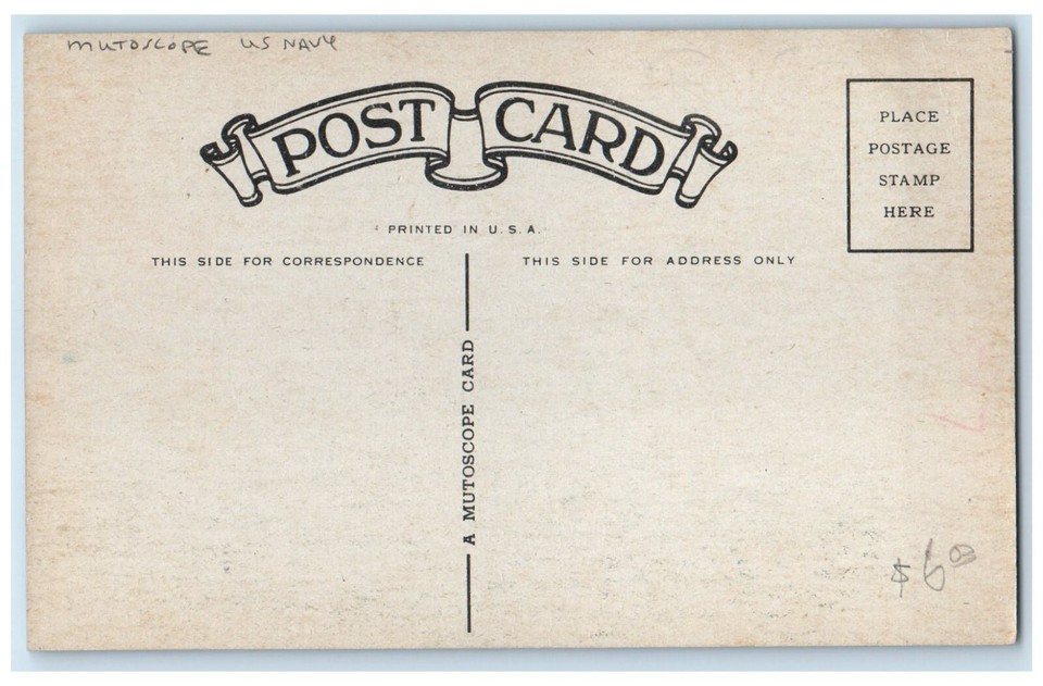 c1930's USN Destroyer Mutoscope Card US Navy Unposted Vintage Postcard ...