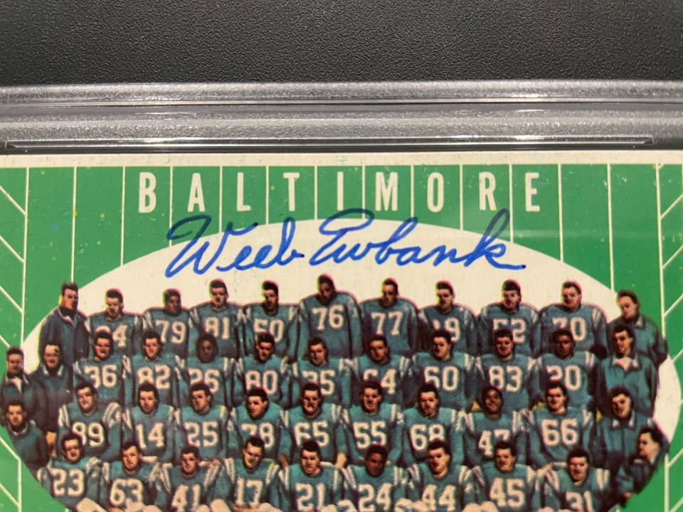 Weeb Ewbank signed 1961 Topps Baltimore Colts Team Card Autograph HOF ...