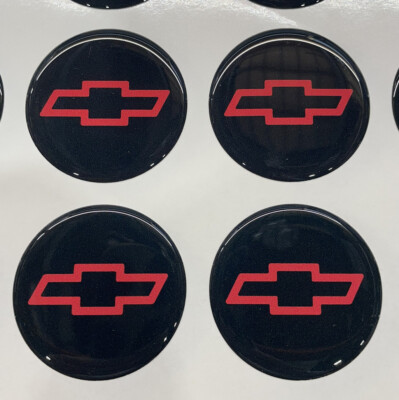 Chevrolet Red Bowtie Center Wheel Emblem 2” Round Vinyl 4 Chevy Bow tie ...