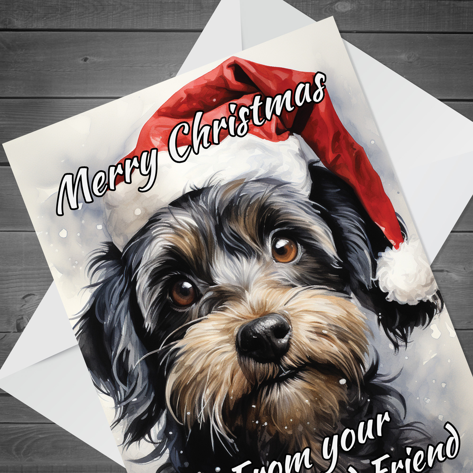 Cockapoo Dog Christmas Card Funny Dog Greetings Card From Cockapoo Mum ...