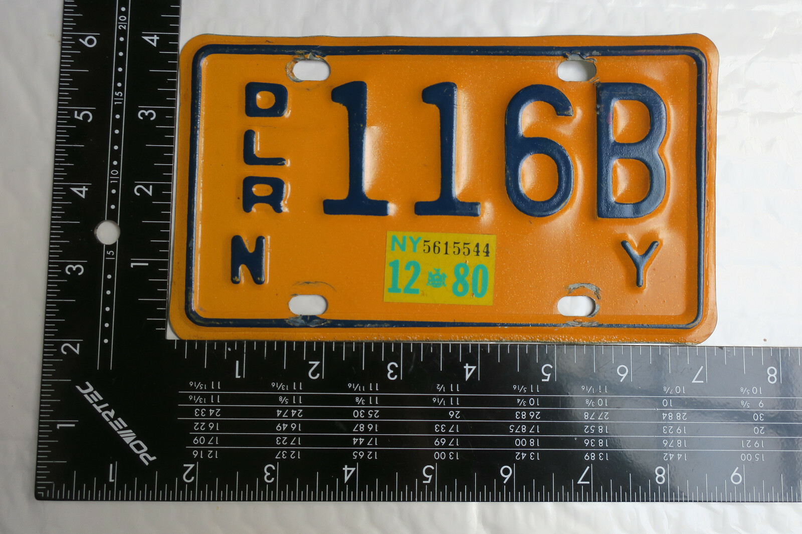 1980 80 NEW YORK NY MOPED DEALER DLR LICENSE PLATE TAG #116B 116 ...