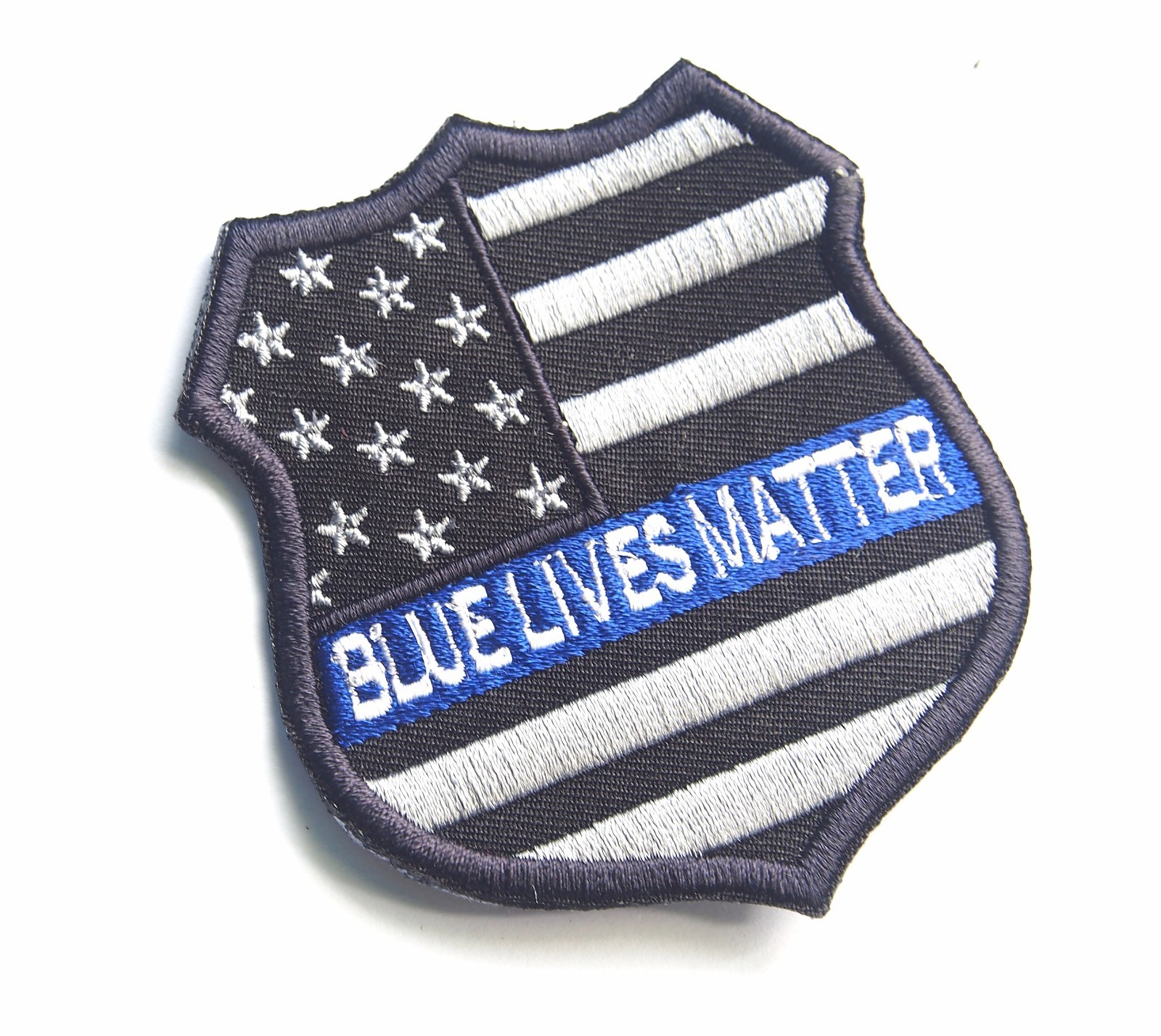 2 Pcs THIN BLUE LINE POLICE BLUE LIVES MATTER SEW ON EMBROIDERED PATCH ...