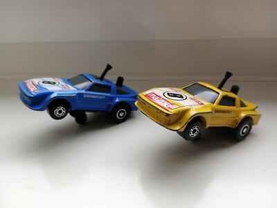 Matchbox Trick Shifters X2 Mazda Savanna RX-7 Blue and Yellow 1984 ...