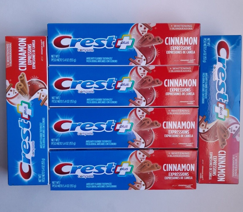 Crest Complete Plus Whitening Cinnamon Rush Expressions Toothpaste x6 ...