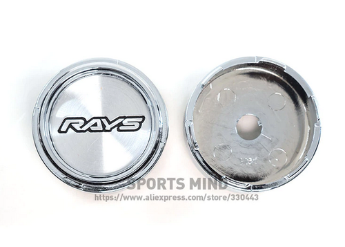 4pcs 61mm Rays Logo Wheel Center Caps Hubcaps Rim Caps Badges Silver ...