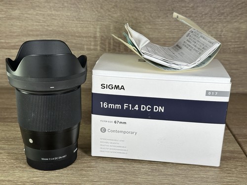 Sigma 16mm f1.4 DC DN Contemporary Lens for Sony E-Mount with Caps ...