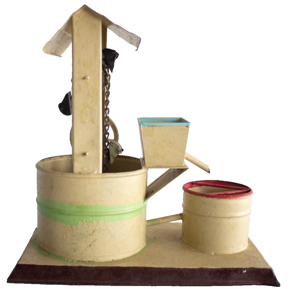 Early 1900-1910 German - Made Hand Painted "Steam" Toy Well | eBay