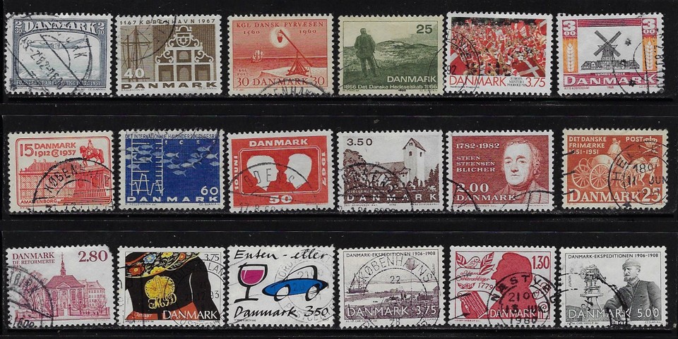 Old Original Collection 58 Different Denmark Stamps 1920's Very Rare | eBay