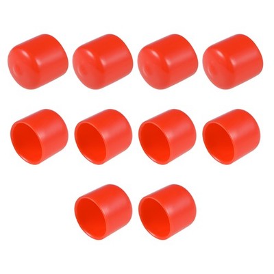 Screw Thread Protectors, 22mm ID 28mm Length Round End Cap Cover Red ...