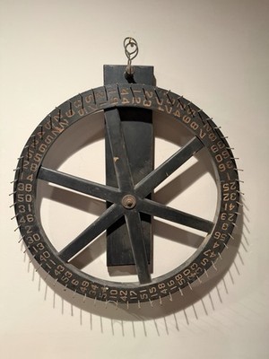 Vintage 1930 Antique Wheel Of Chance Wood Carnival Game Board Circus ...