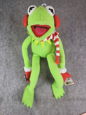 1997 Applause KERMIT Frog 18" Poseable Plush Scarf/earmuffs/gloves With ...
