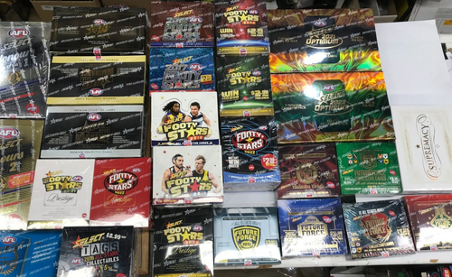 SELECT AFL TRADING CARD FACTORY BOX COLLECTION 2010-2022-37 BOXES OUT ...