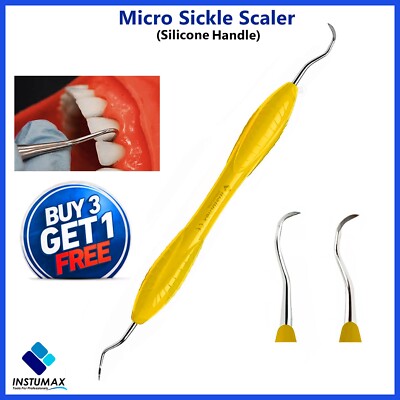 MICRO SICKLE SCALER SILICONE COATED DENTAL INSTRUMENT HAND PERIODONTAL ...