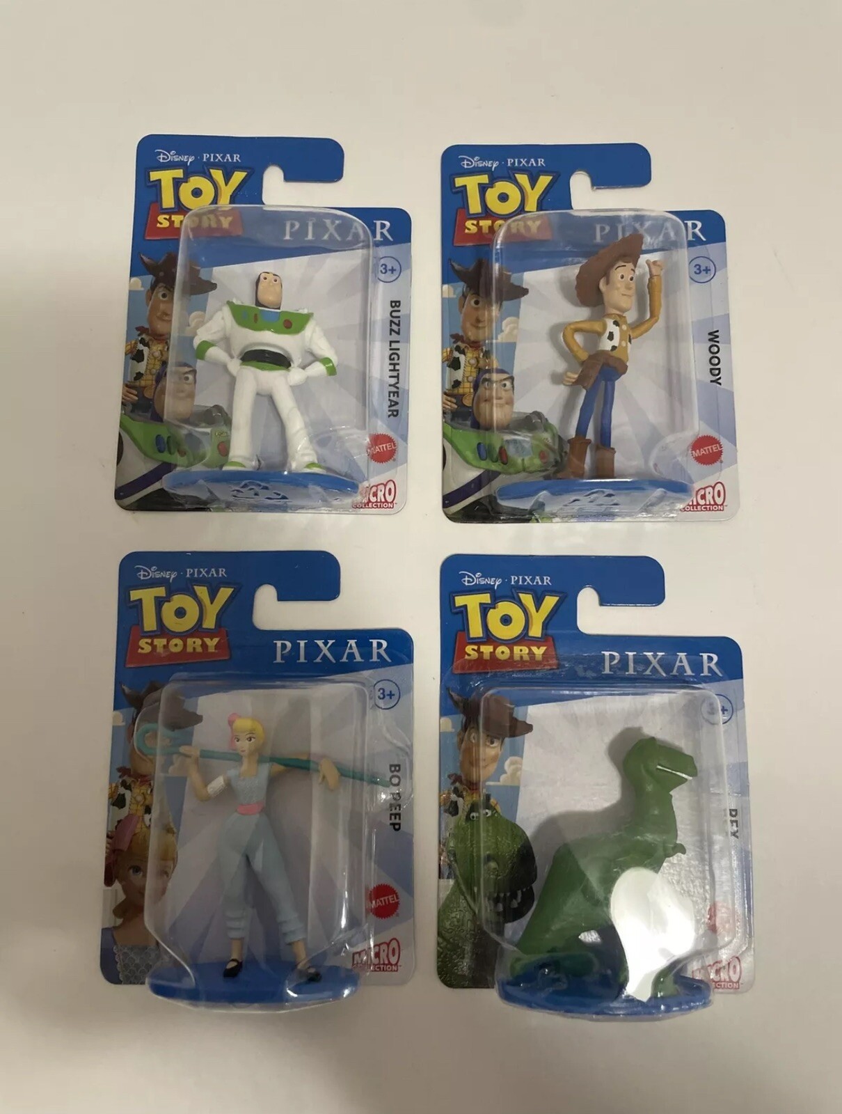 Disney/Pixar Toy Story~Micro Collection Lot Of 4 -Rex/Woody/Buzz/Bo ...