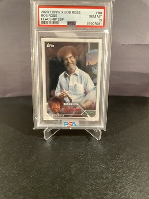 2023 Topps X Bob Ross The Joy of Baseball Bob Ross Flagship SSP PSA GEM ...