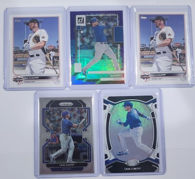 2022 Panini Donruss IAN HAPP HOLO BLUE SP + MORE GOLD GLOVE WINNER (5 ...