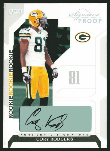 2006 Playoff NFL Playoffs #111 Cory Rodgers Signature Proofs Silver AU ...