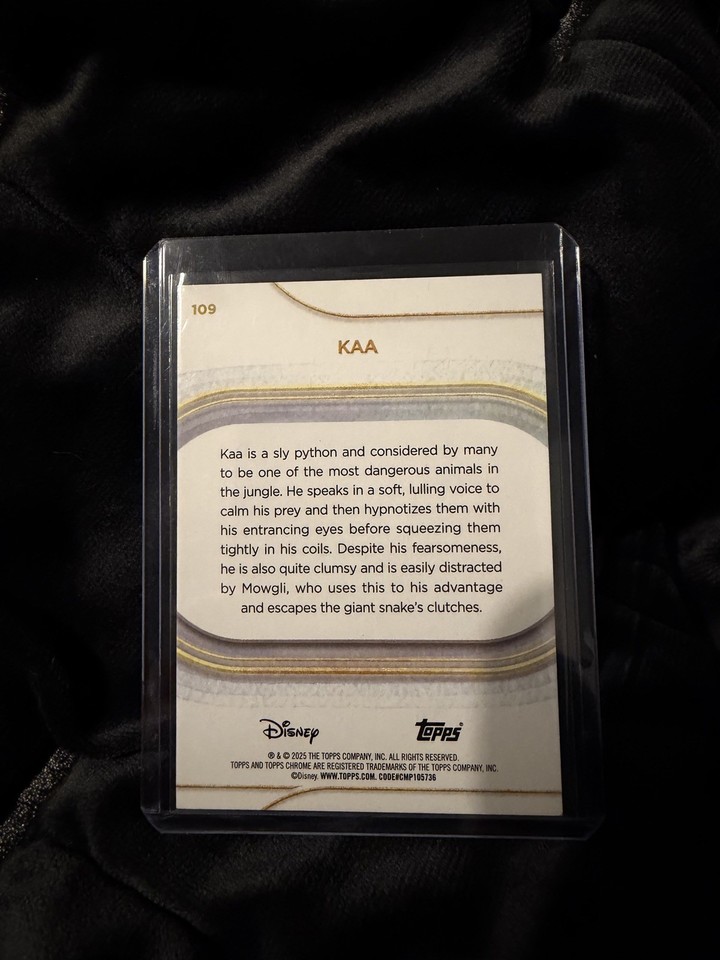 2025 Topps Chrome Disney KAA Blue Mini Diamond Refractor #114/150 ...