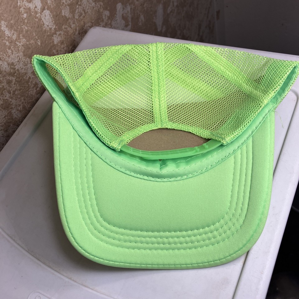 New Florescent Green Baseball Cap Polyester No Box | eBay