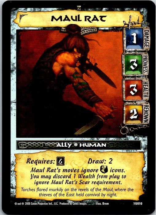 Conan Core CCG TCG Card #010 Maul Rat | eBay