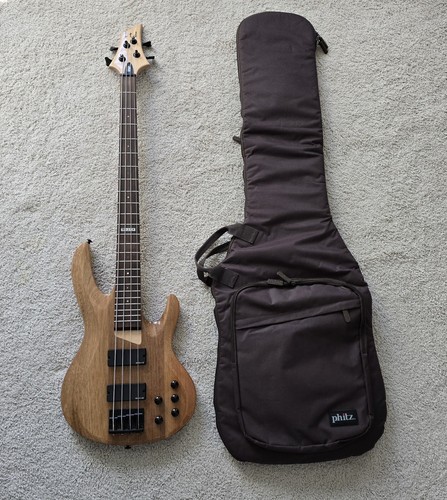 ESP LTD B204 4String Bass Guitar Natural Gloss With Phitz Padded Gig ...