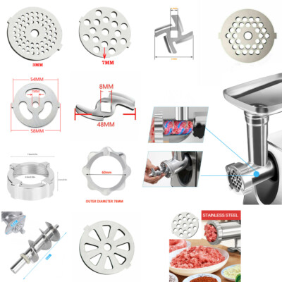 Stainless Steel Mincer Hole Plate Shredder Disc Blades for Meat Grinder ...