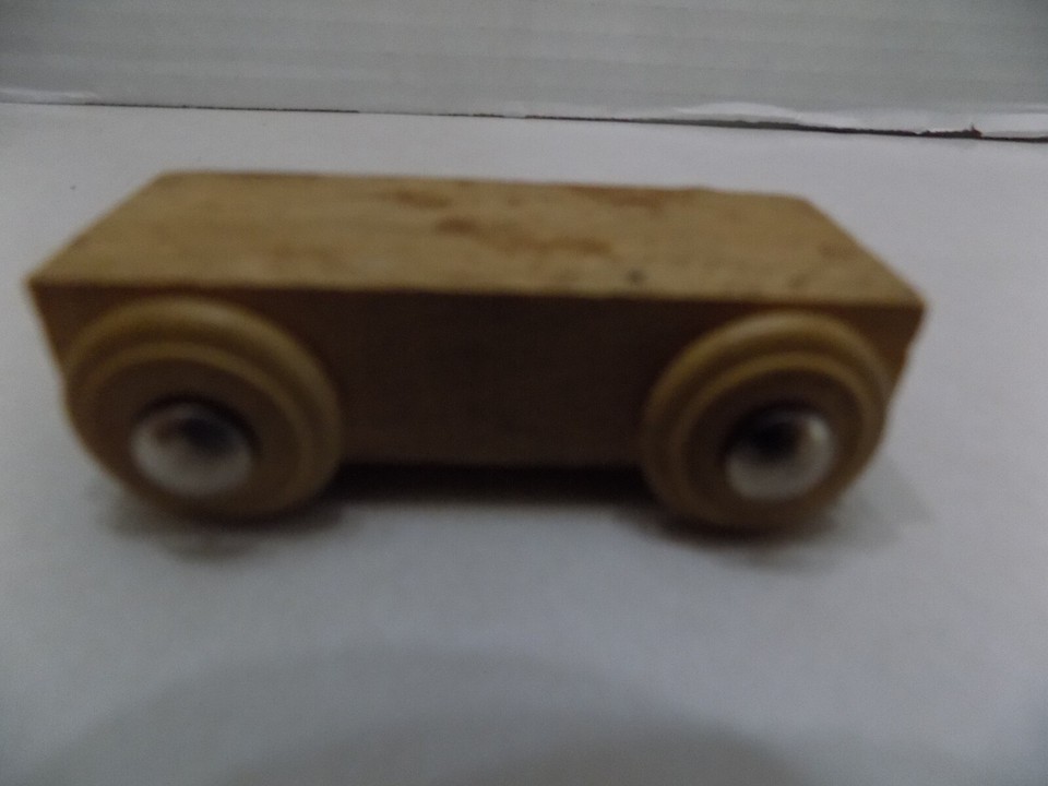 Wooden Toy Train and Tracks Snap Together Set 25 Pieces Japan VTG Circa ...
